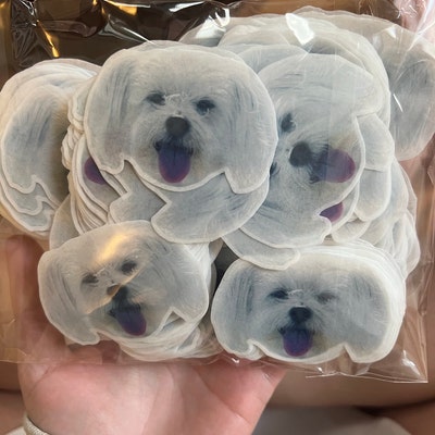 Pet Portrait Cut-out Wafer Drink Topper, Cocktail Topper, Custom Edible ...