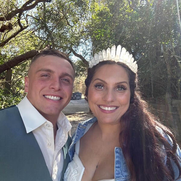 The Pink Opal Mermaid Halo Crown - Eclectic Bride, Bohemian, Festival ...