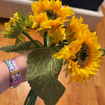 9 Flower Heads Sunflower Bundle, Artificial Sunflower, Silk Sunflowers ...