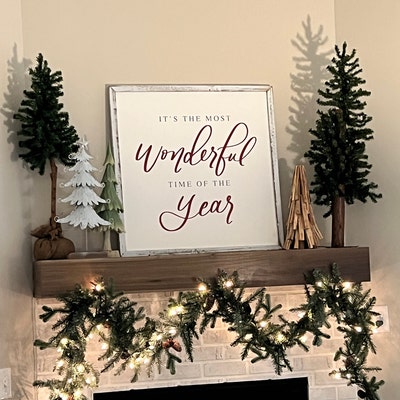 It's the Most Wonderful Time of the Year Wood Framed Sign Farmhouse ...