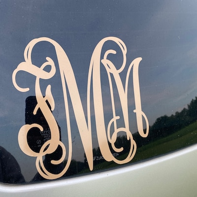 Monogram Car Decal Monogram Decal Car Decal Car Monogram Decal Car ...