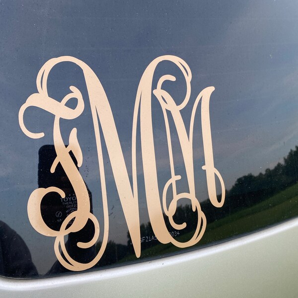 Monogram Car Decal Monogram Decal Car Decal Car Monogram Decal Car ...