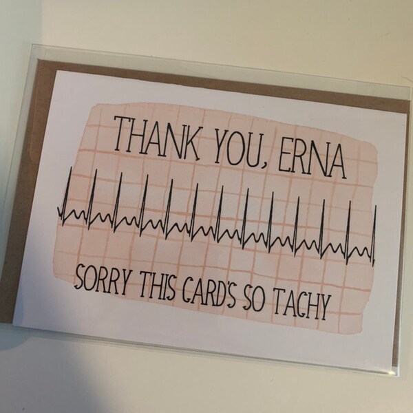 ECG Trace Funny Card | Doctor/nurse/paramedic Birthday | Cardiology ...