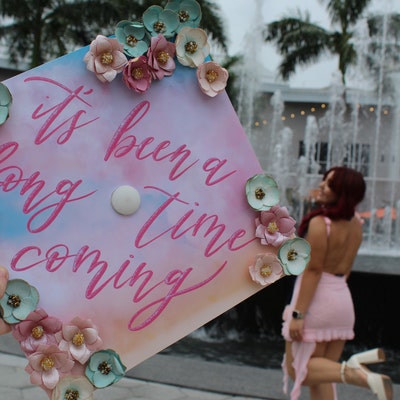 AKA Graduation Cap PRINTED Grad Cap Design Alpha Kappa Alpha Graduation ...