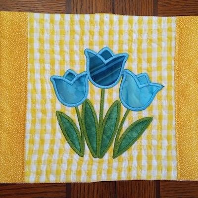 Tulip Applique Tulips Machine Embroidery Design - Etsy
