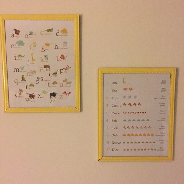 Spanish Nature Themed Alphabet 11x14 - Spanish ABC - Etsy