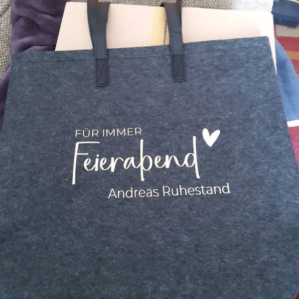 Ruhestand Geschenk Filztasche, Rente Abschiedsgeschenk Frau, Abschied ...