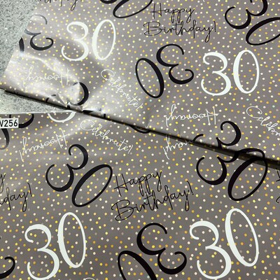 2 Sheets 60th Happy Birthday Celebrate Hooray Blue Male Wrapping Paper ...