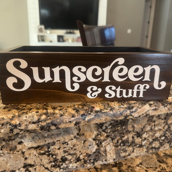 Customizable Patio Storage Box, Outdoor Sunscreen or Bug Spray Storage ...
