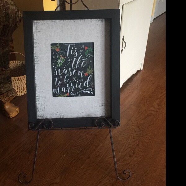 Tis the Season to Be Married Sign, Christmas Wedding Sign, Holiday ...