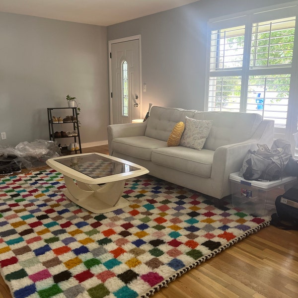 COLORFUL MOROCCAN RUG 9x10 , Colorful Morrocan Rug ,area Rugs for ...