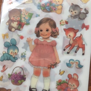 Paper Doll Mate Sticker Vintage Doll Sweet Girls Sticker Fancy Girl ...