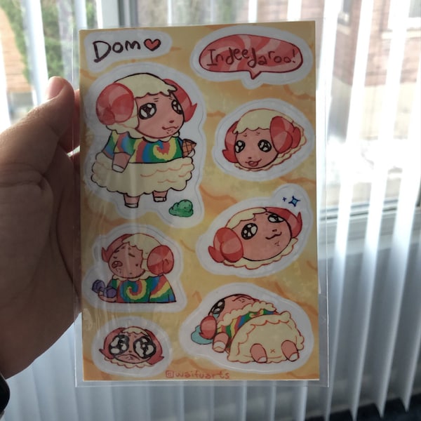 ACNH// Dom Glossy 4x6" Vinyl Sticker Sheet - Etsy