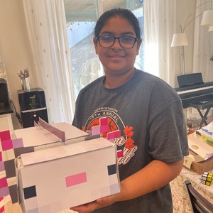 Minecraft Axolotl Valentine Box Cute Printable - Etsy