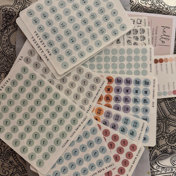Single Colored Mini Icons Stickers Sheet Vol.3 Cute Icon Sticker in ...