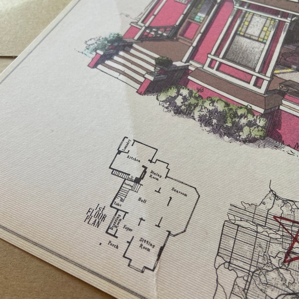 GIFT BUNDLE - Charmed Manor Poster + Halliwell House Card Model Kit - Etsy