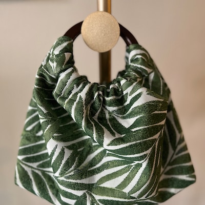 Ring Handle Bag PDF Sewing Pattern, Modern Granny Bag, Wood Handle ...