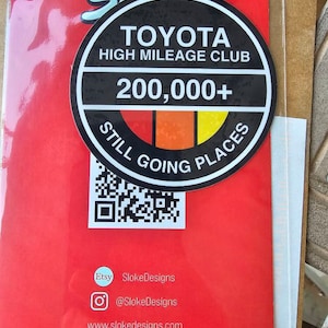 Toyota High Mileage Club Vinyl Sticker 4WD 4X4 Japanese Vintage Retro ...