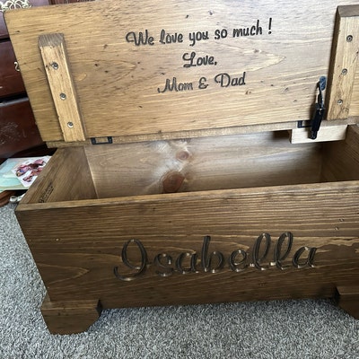 Toy Chest/camouflage/ Personalized/hand Carved/memory Box/wooden Chest ...