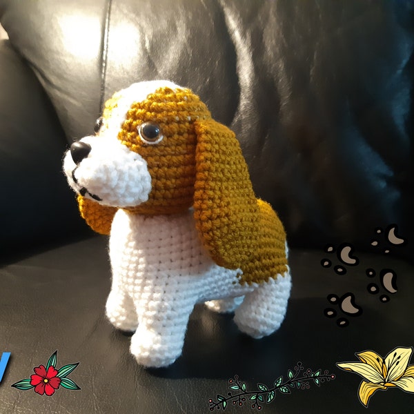2 in 1 Cavalier King Amigurumi Crochet Dog Pattern PDF. Puppies Sitting ...