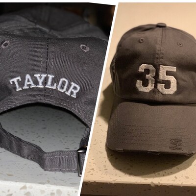 Back of Cap Personalized on a BLANK Front Cap Name on Back of Cap ...