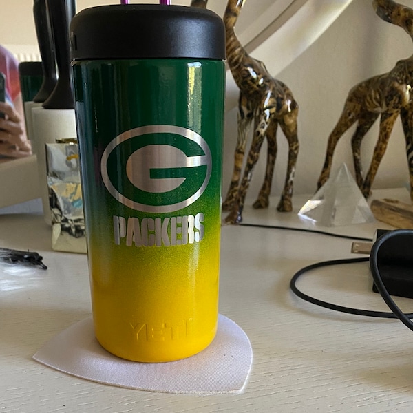 Green Bay Packers Powdercoated Yeti Tumbler, Free Personilization! - Etsy
