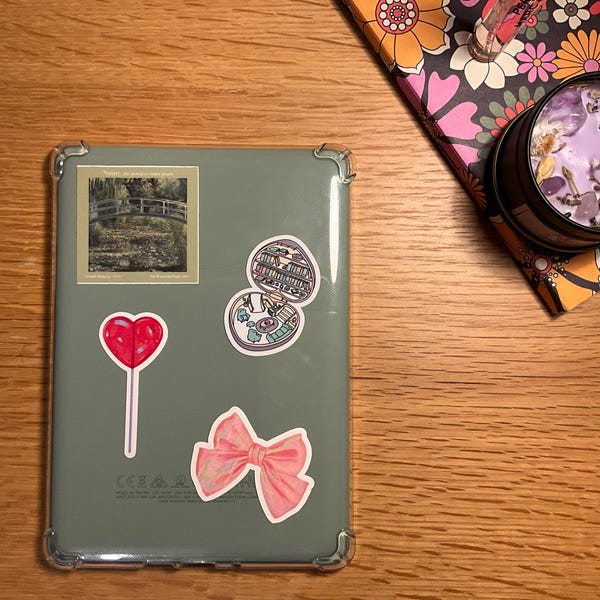 Kindle Sticker Pack, Laptop Aesthetic Decals, Bookish Gifts, Reading ...