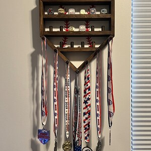 Softball Ring and Ribbon/medal Display SB2 - Etsy