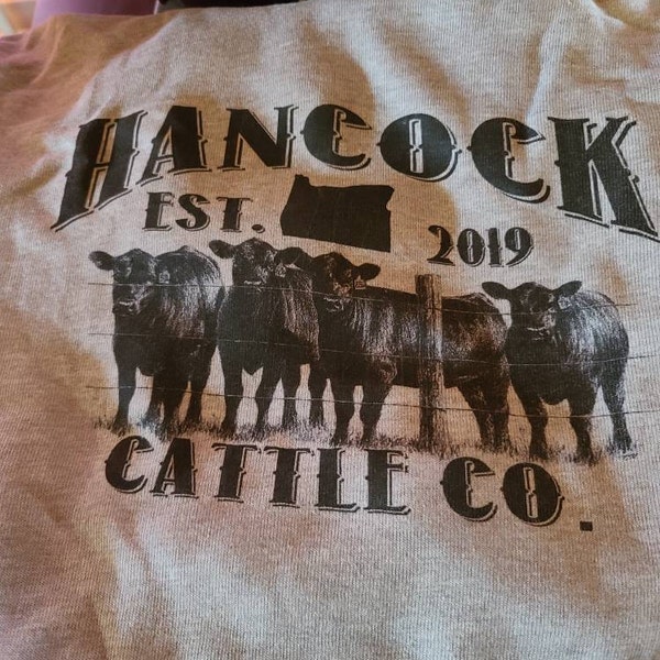 Multiple Farm Hoodie for the Whole Family Custom Angus Show Cattle ...