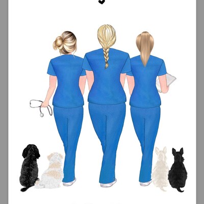 Personalised Vet Print, Veterinary Print, Vet Tech, Doctors Print ...