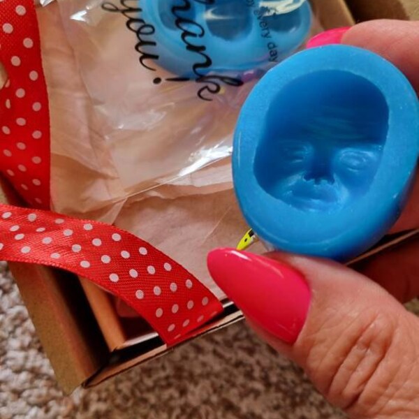 Silicone Mold Sitting Girl Size 8,6х7 Cm/3,4х2,4 Inch for Polymer Clay ...