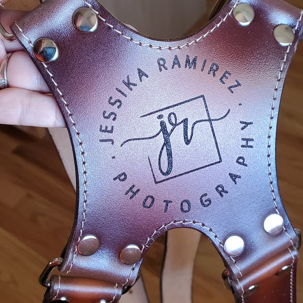 Personalized Dual Cameras Leather Strap, Custom Camera Strap ...