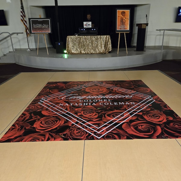 Premium Dance Floor Wrap | Wedding Dance Floor | Monogram Vinyl Floor ...