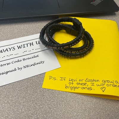 Morse Code Bracelet, Personalized Morse Code Jewelry, Custom Morse Code ...