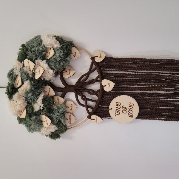 Macrame Family Tree, Personalized Gifts, Boho Wall Tapestry, Cozy Room ...