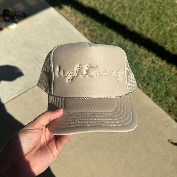 Personalized Initials, City, Letters Embroidered Foam Trucker Hat ...