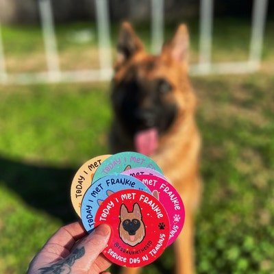 Stickers Assistance Animals Save Lives Personalize I Met an Assistance ...