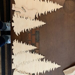 Pine Tree Wood Cutout, DIY Craft Embellishment, Unfinished Wood Blanks ...