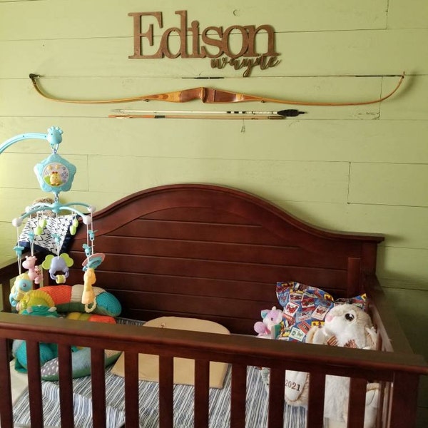 Wooden Name Sign for Over the Crib, Nursery Letters - Etsy