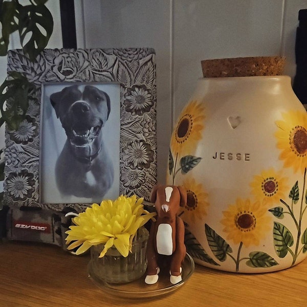 Sunflower Pet Urn, Sun Urn, Sunshine Dog Urn, Yellow - Etsy