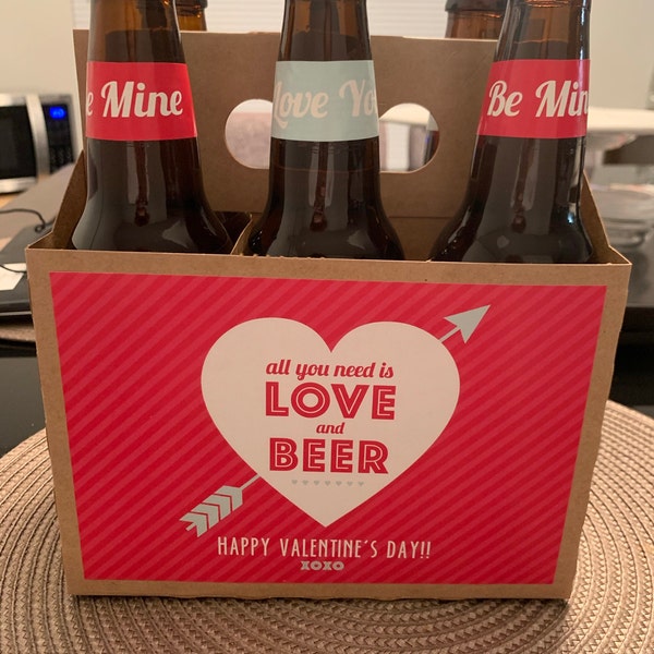 Valentines Beer Labels Valentines Day Gift for Him Gift for Husband ...