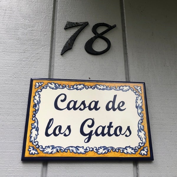 Old Spanish House Number , Signs for Home, Personalized Tile, Ceramic ...