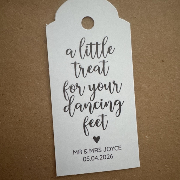 30 X Dancing Feet Tags / Flip Flop Wedding Favour / Personalised ...
