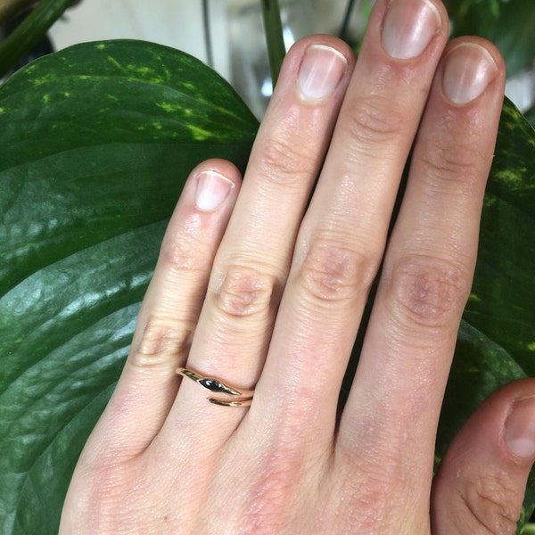 Black Gothic Ring-statement Diamond Ring-witch Vine Ring-wrap Around ...