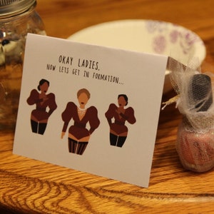 Beyonce Formation | Okay Ladies Now Lets Get in Formation | Bridal Card ...