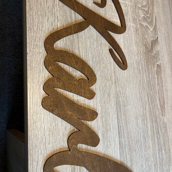 Wooden Name Sign 20cm to 96cm, Custom Signs for Kids, Hand Made ...