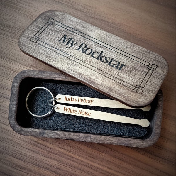 Personalized Drumstick Keychain Maple / Personalized Drum Gift / Music ...