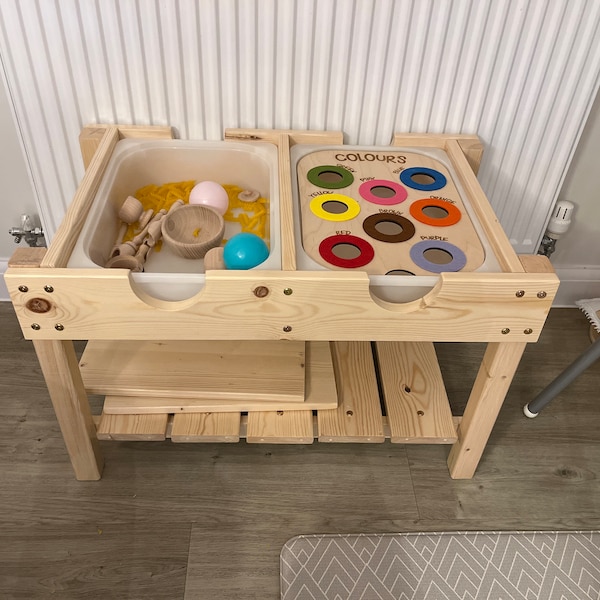 Wooden Sensory Stand | Sensory Table Sensory Bin Water Table Sand Table ...