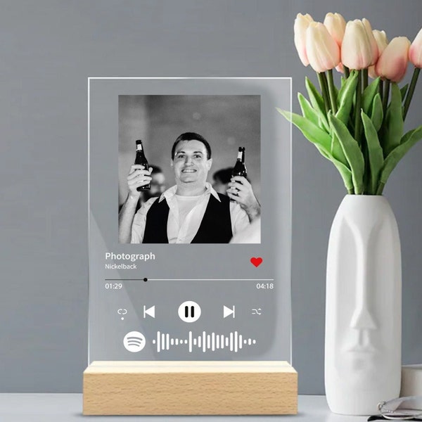 Personalized Anniversary Gift for Him, Custom Album Cover Music Plaque ...