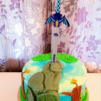 Zelda Master Sword Personalized Cake Topper - Etsy
